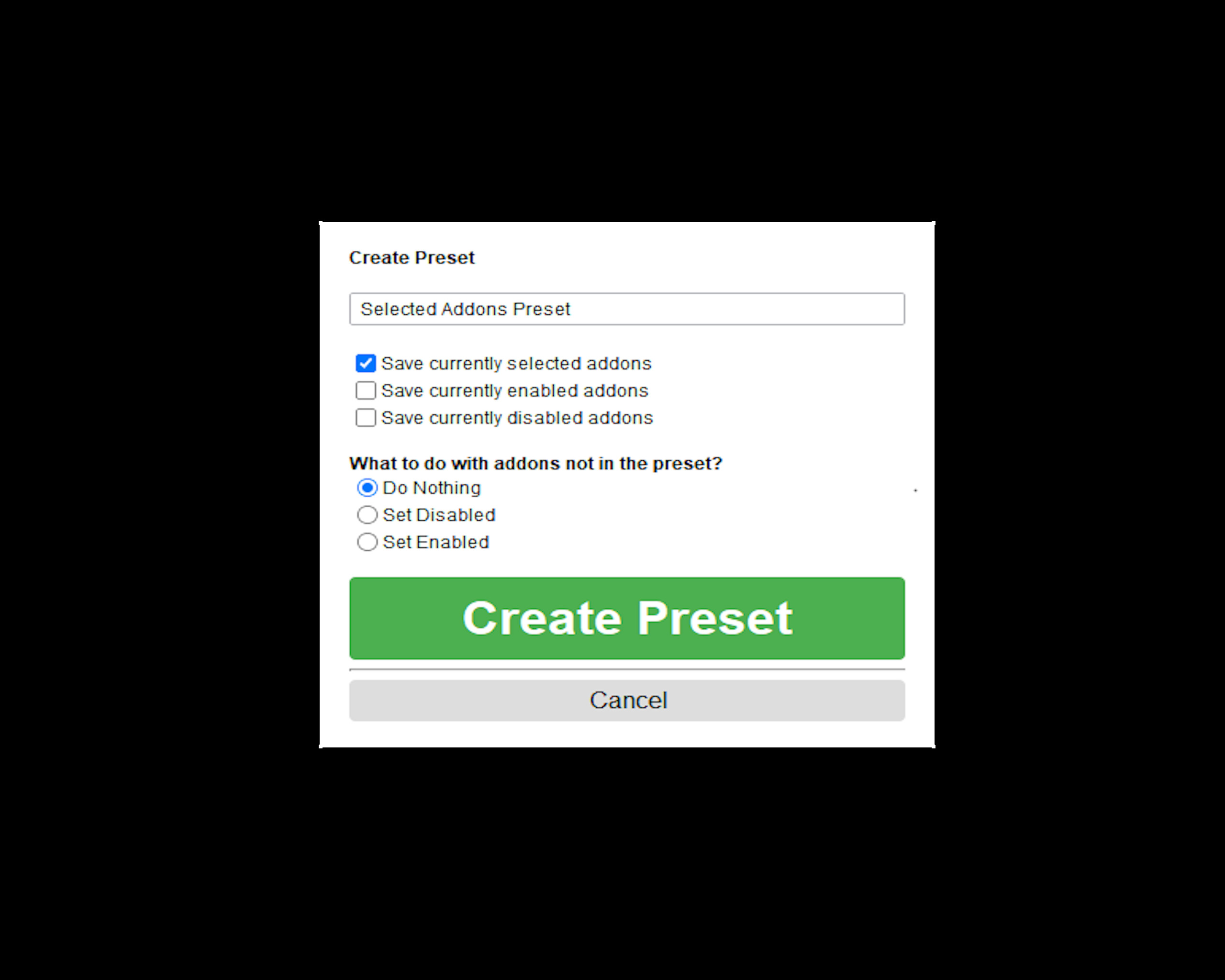 Add Selected Addons To Preset Mod for Garry's Mod | GMod Mods