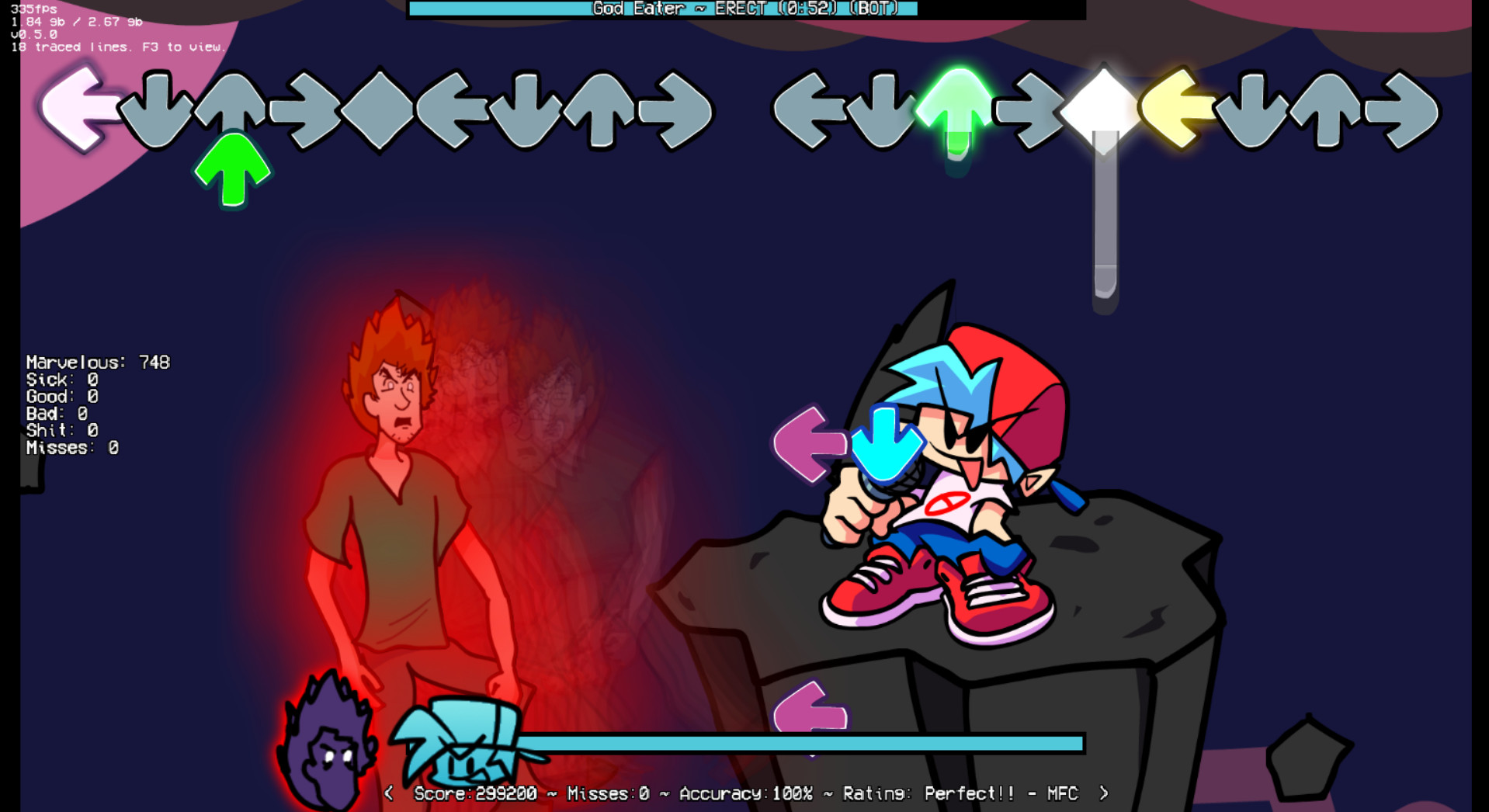 FNF' Vs. Shaggy God Eater (Erect REMIX) Mod for Friday Night Funkin' | FNF Mods