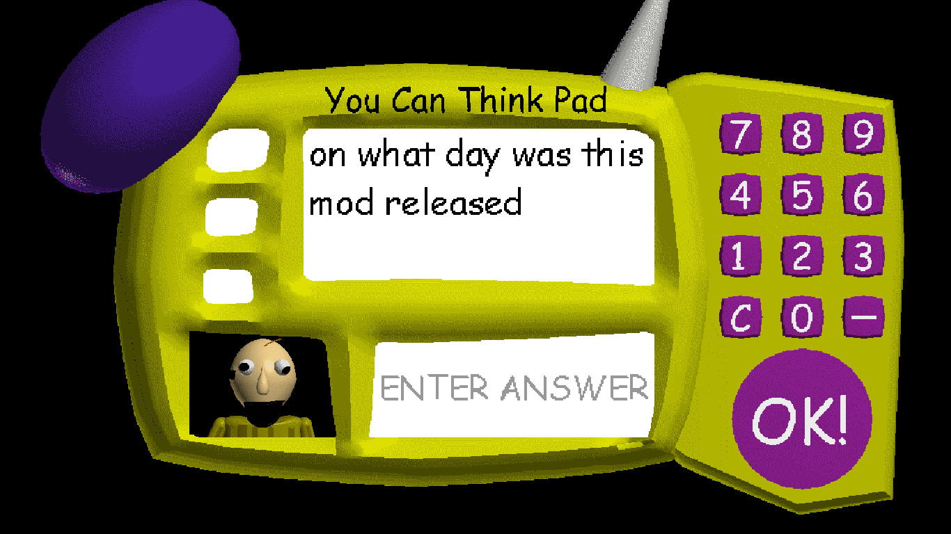 the scary yellow dude Mod for Baldi's Basics | Baldi Mods