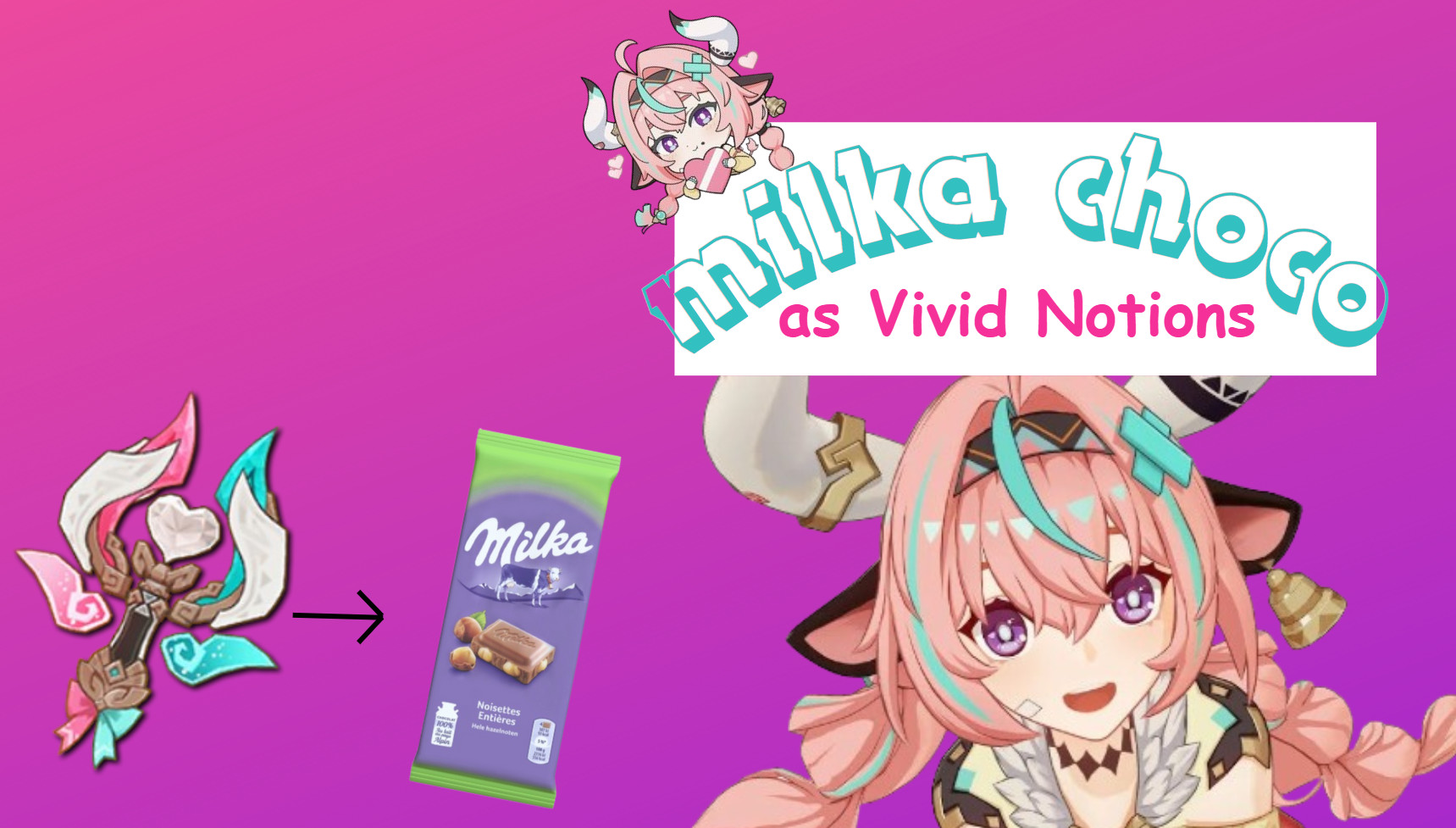 MILKA chocko as Vivid Notions Mod for Genshin Impact | GI Mods