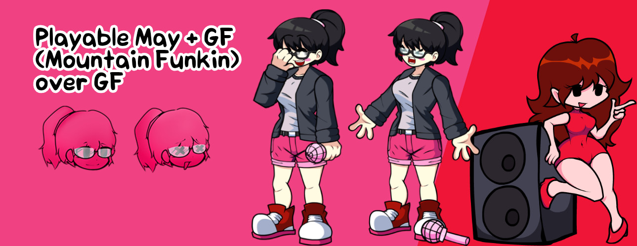 Playable May + GF (Mountain Funkin) over GF Mod for Friday Night Funkin ...