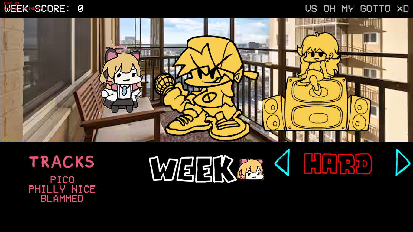 Saiba Momoi meme (vs oh my gotto) FNF BF MIX Mod for Friday Night ...