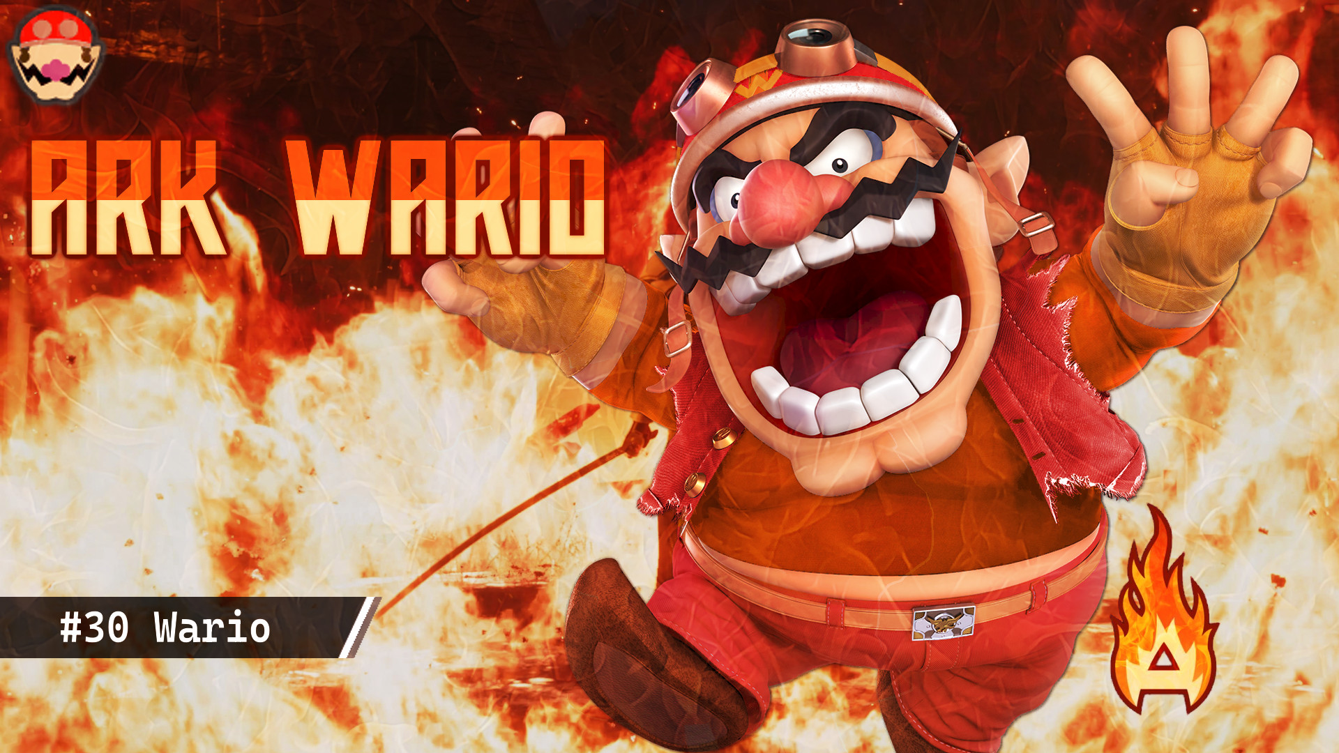 ARK Wario (fire recolor + effects) Mod for Super Smash Bros. Ultimate ...
