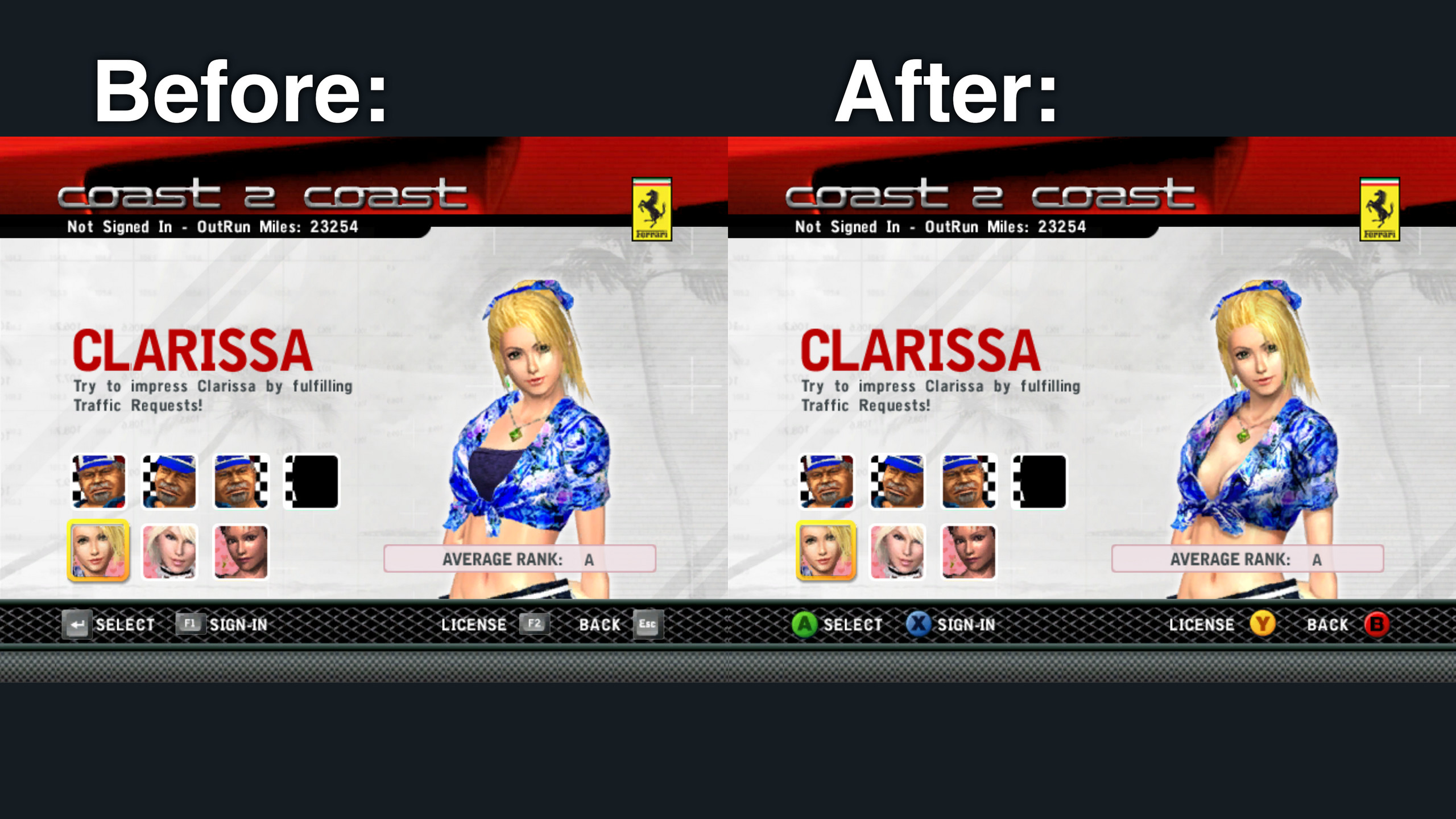 Comprehensive Sprite Fixes & Controller Prompts Mod for OutRun 2006 ...