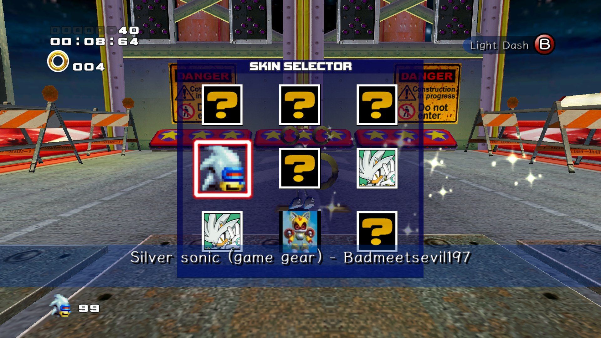 Silver Sonic (game gear) Mod for Sonic Adventure 2 | SA2 Mods