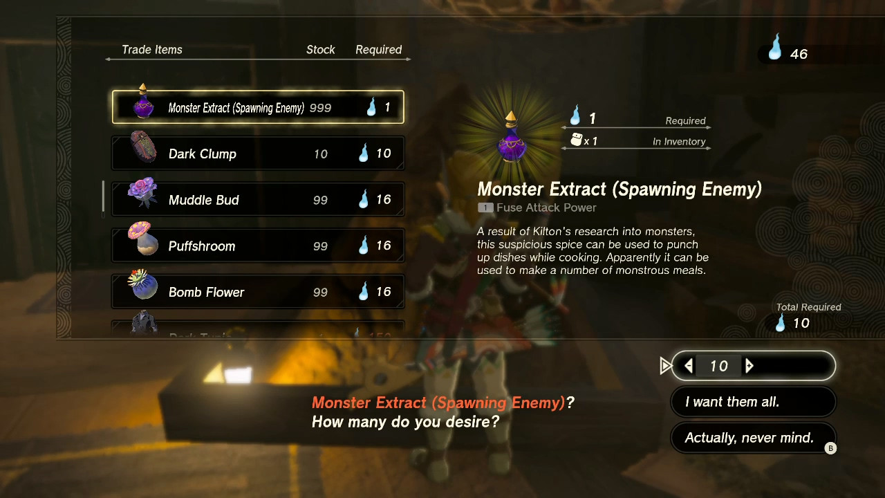Monster Extract Spawns any Enemy Mod for The Legend of Zelda: Tears of ...
