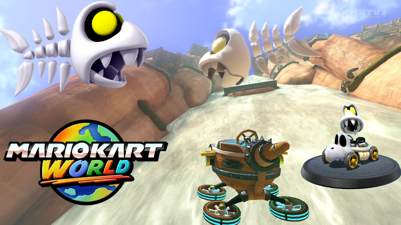 Mario kart world newcomer Fish bone in MK8DX Mod for Mario Kart 8 ...