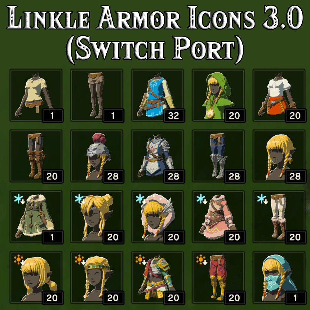 Unofficial Linkle 3.0 Armor Icons (Switch Port) Mod for The Legend of ...