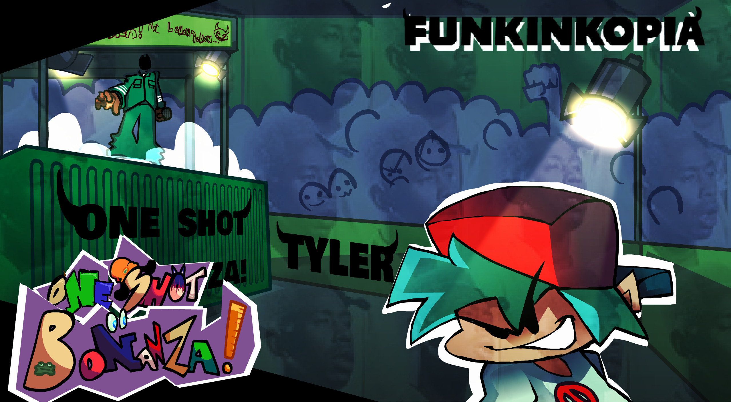 ONE SHOT BONANZA: FUNKINKOPIA. Mod for Friday Night Funkin' | FNF Mods