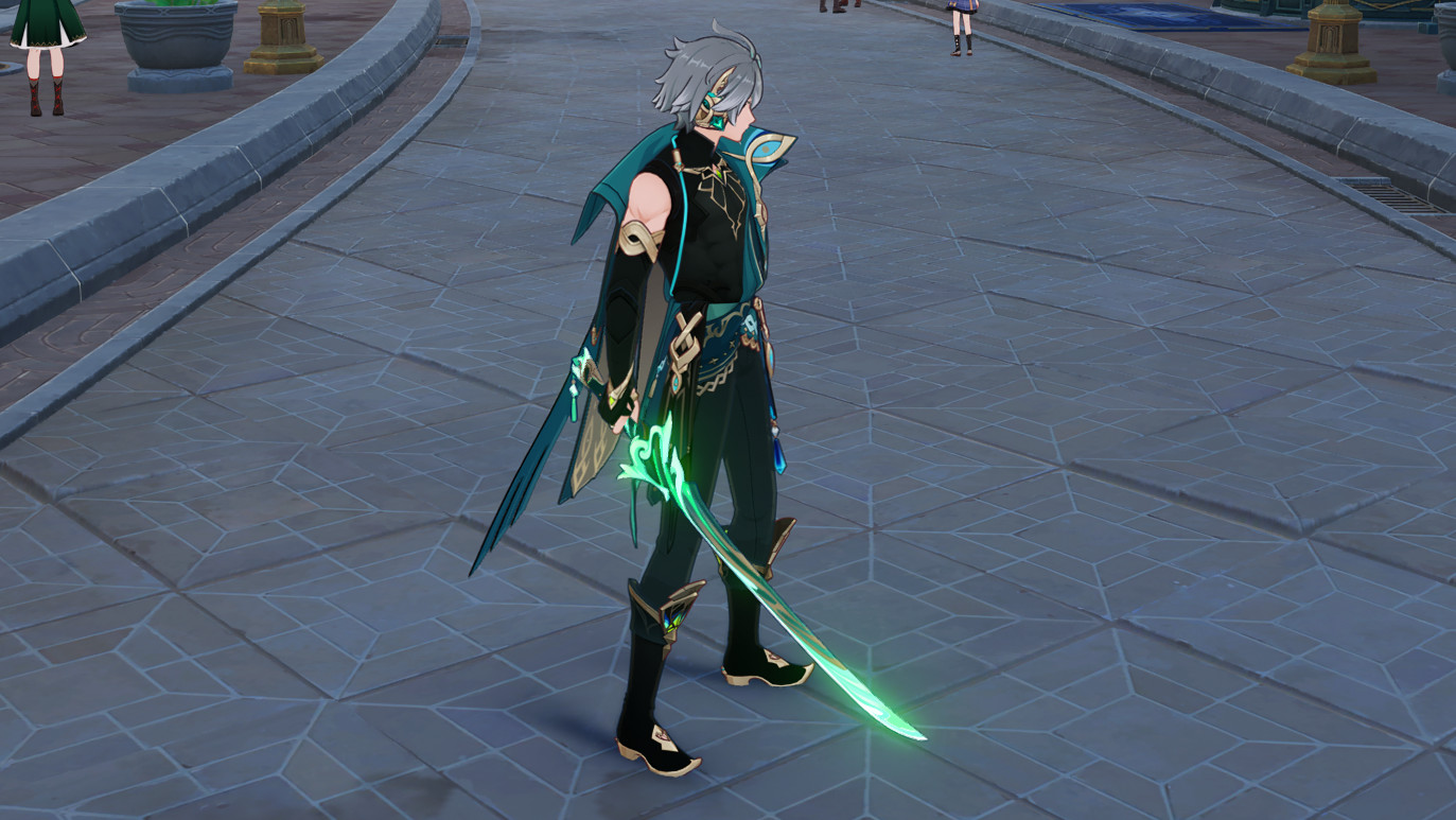 Green Haran Geppaku Futsu Mod for Genshin Impact | GI Mods