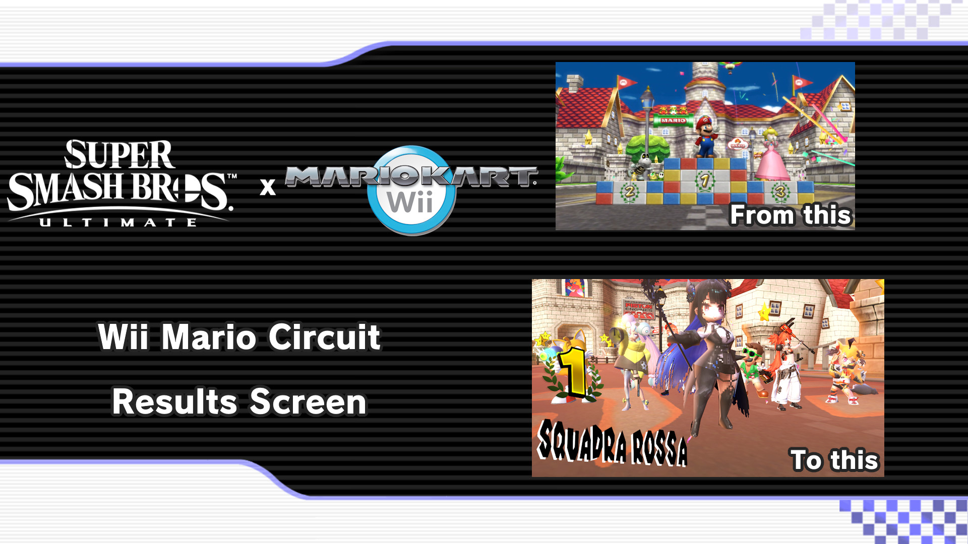 Wii Mario Circuit Results Screen Mod for Super Smash Bros. Ultimate ...