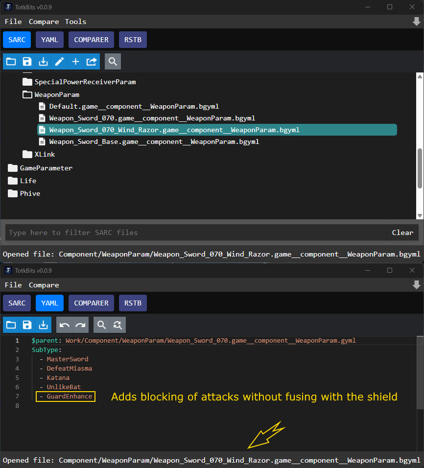 Master Sword - Wind Razor Mod for The Legend of Zelda: Tears of the Kingdom | TOTK Mods