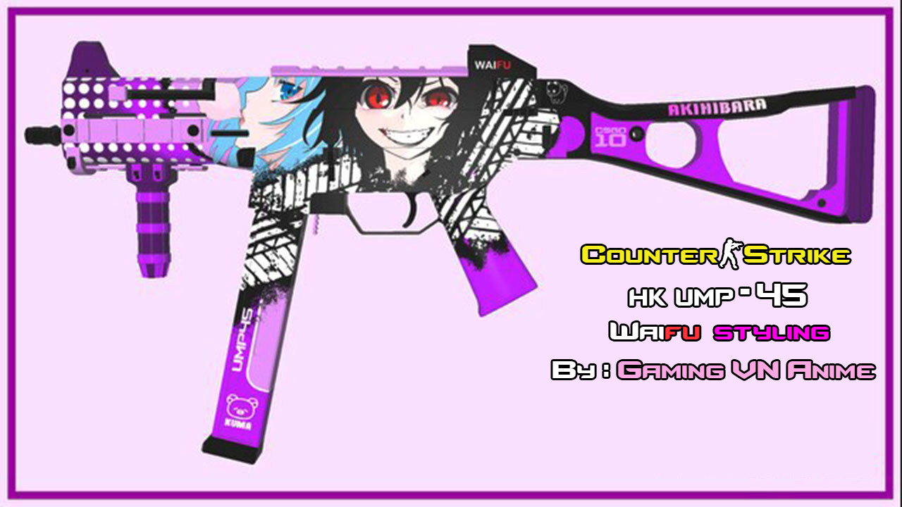 H&K UMP-45 Waifu Styling Mod for Counter-Strike 1.6 | CS1.6 Mods
