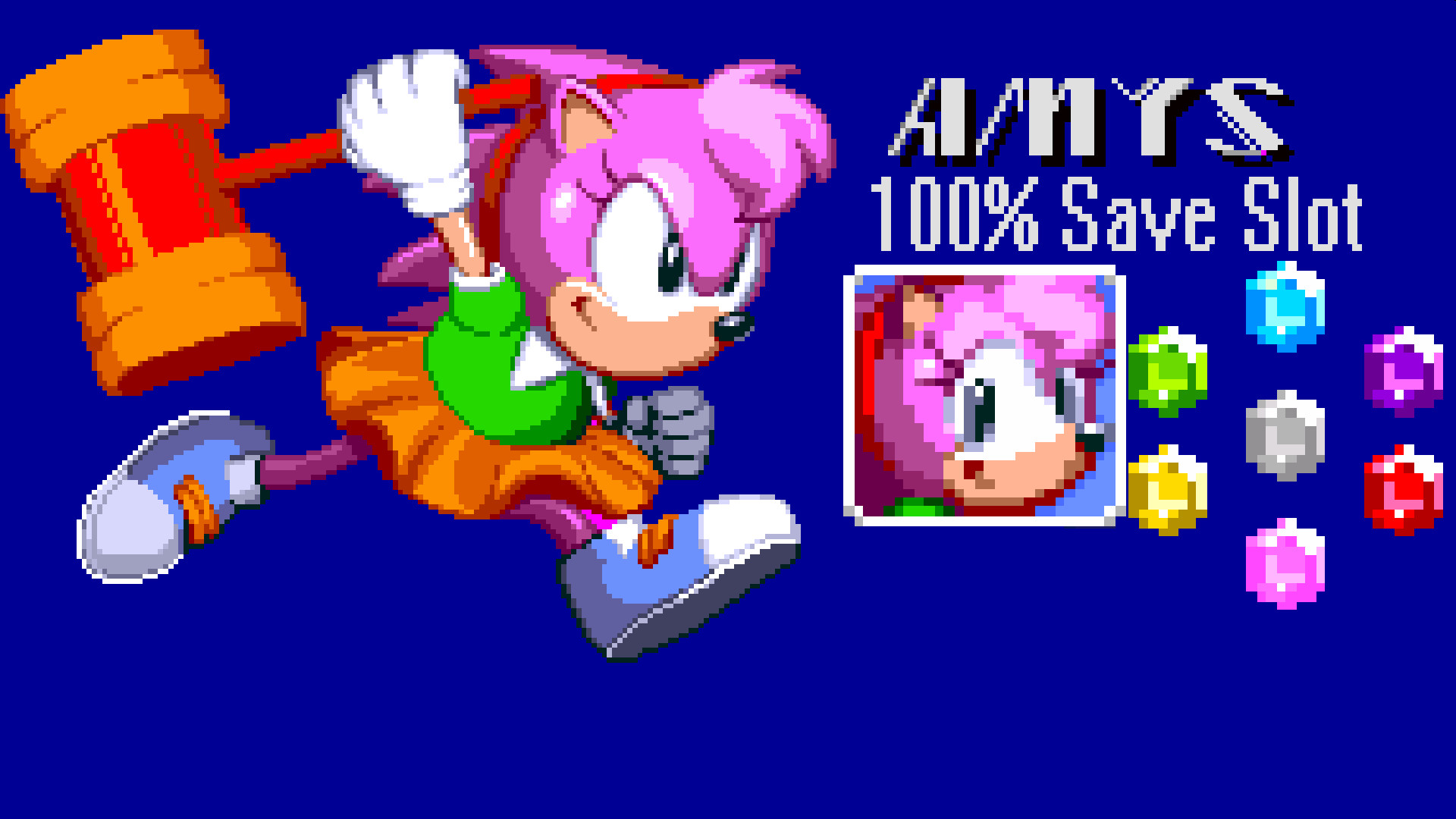 Extra Slot Amy 100% (Save) Mod for Sonic The Hedgehog 2 Absolute | S2A Mods