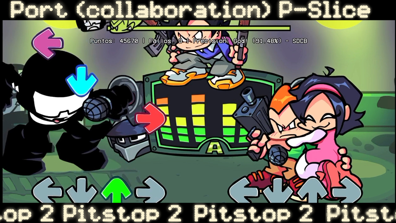 PITSTOP 2 - Port psych engine P-Slice Mod for Friday Night Funkin' | FNF Mods