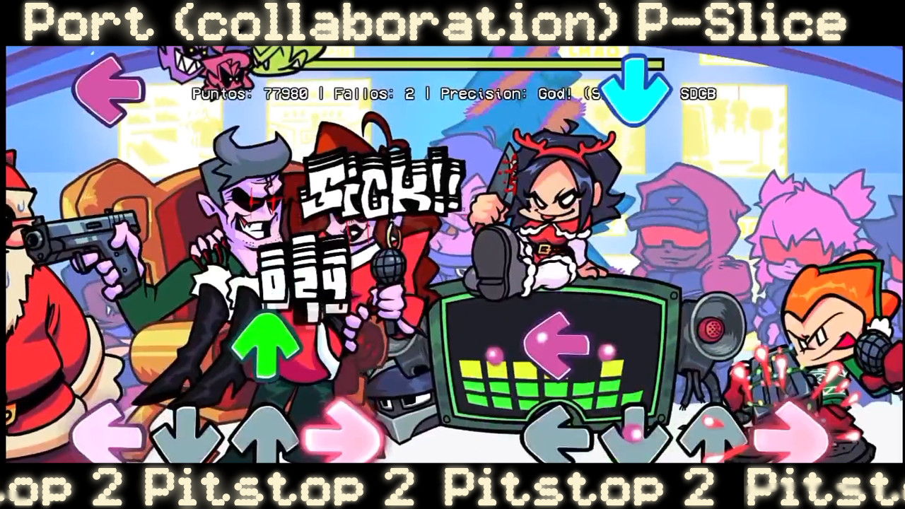 PITSTOP 2 - Port psych engine P-Slice Mod for Friday Night Funkin' | FNF Mods