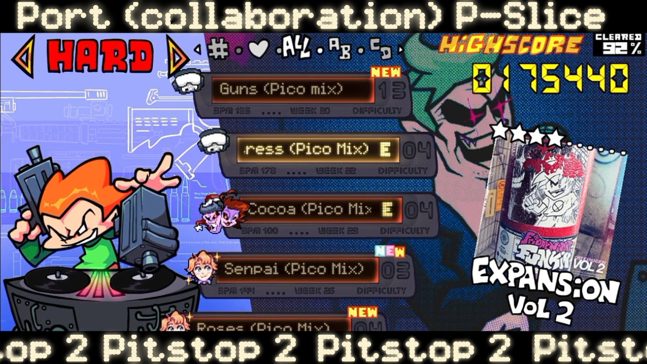 PITSTOP 2 - Port psych engine P-Slice Mod for Friday Night Funkin' | FNF Mods