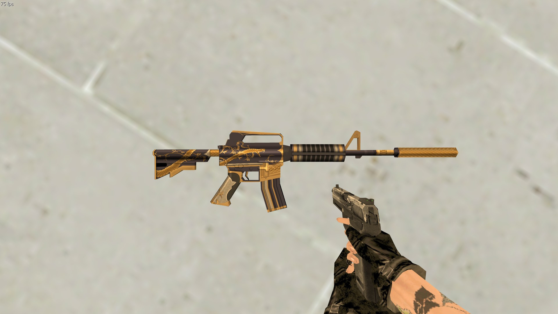 DEFAULT M4A1|Golden Coil Female Hands Mod for Counter-Strike 1.6 | CS1 ...