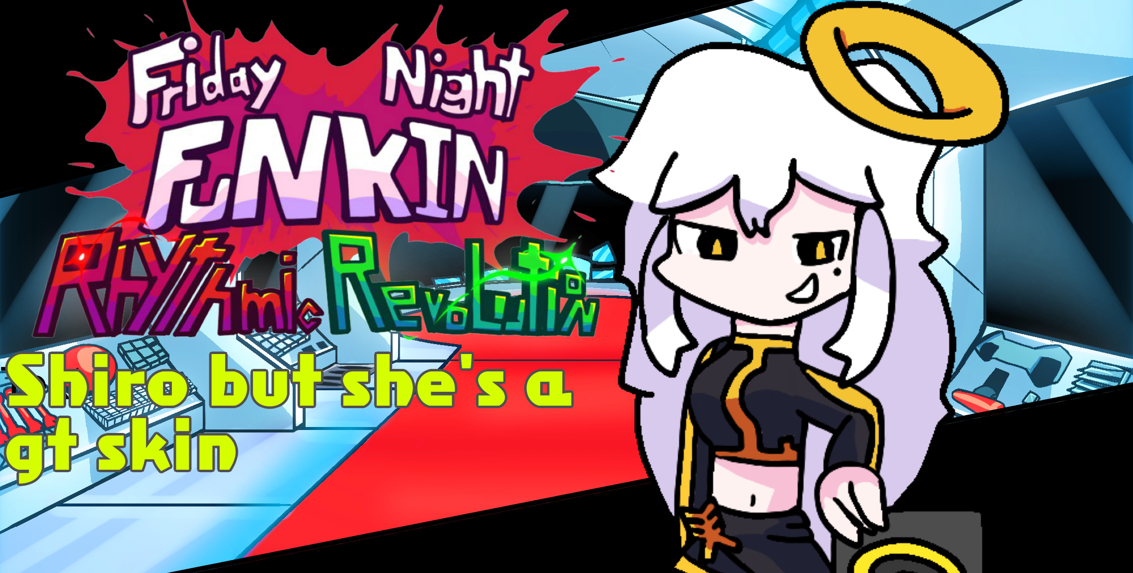 Shiro but she's a GF skin Mod for Friday Night Funkin' | FNF Mods
