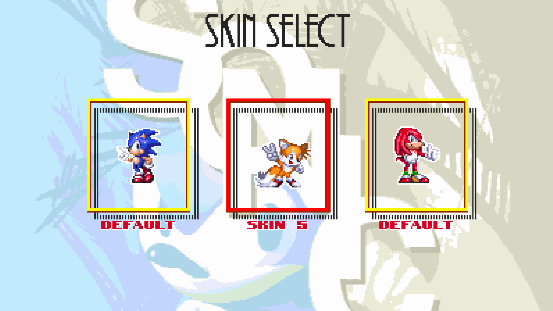 Modgen Classic Tails for Skin Select Mod for Sonic 3 A.I.R. | S3AIR Mods