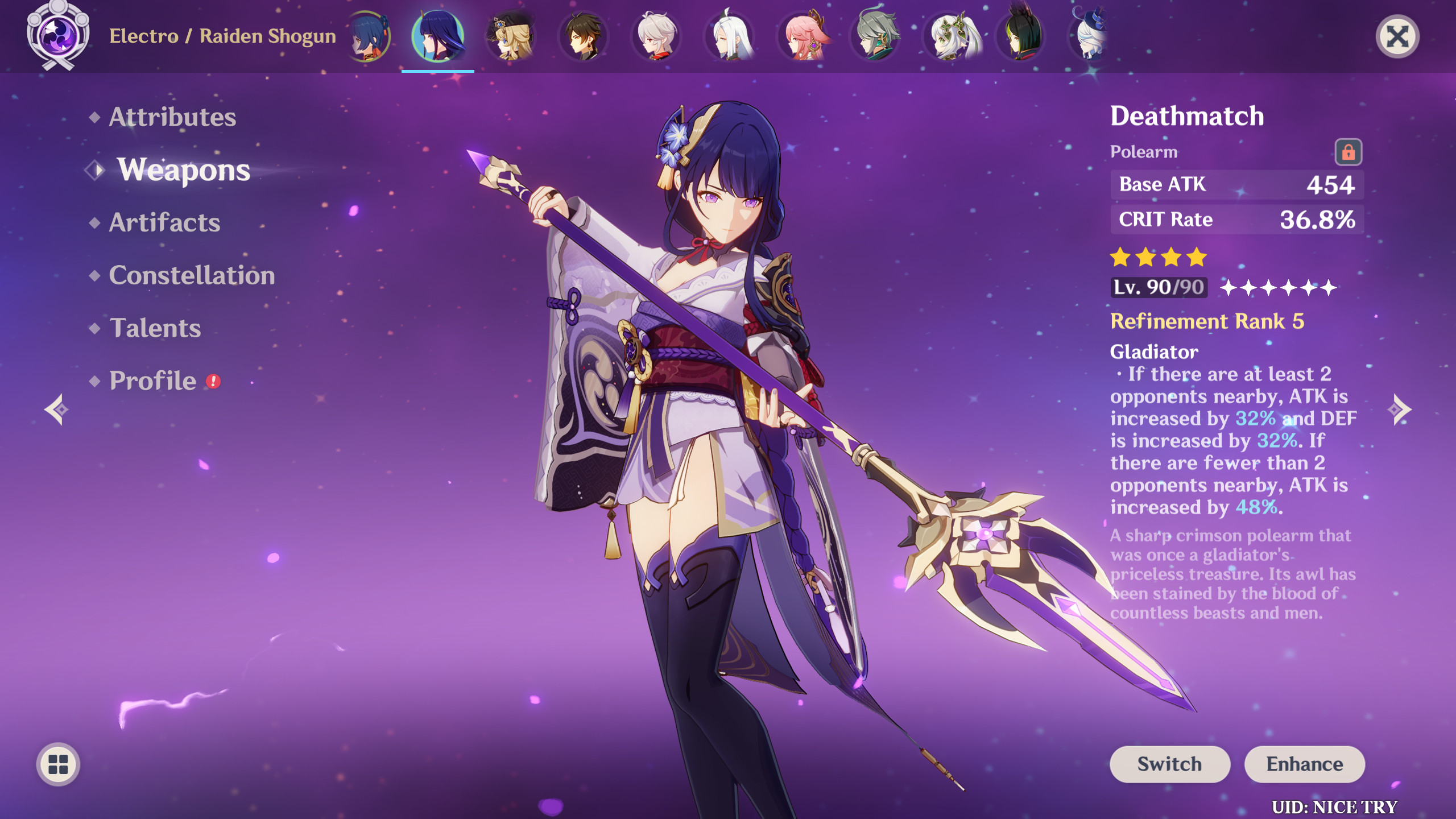 Violet Deathmatch Mod for Genshin Impact | GI Mods