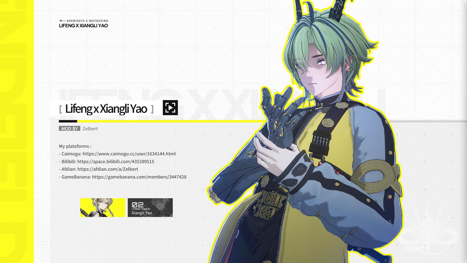 Xiangliyao-Lifeng Mod for Wuthering Waves | WuWa Mods