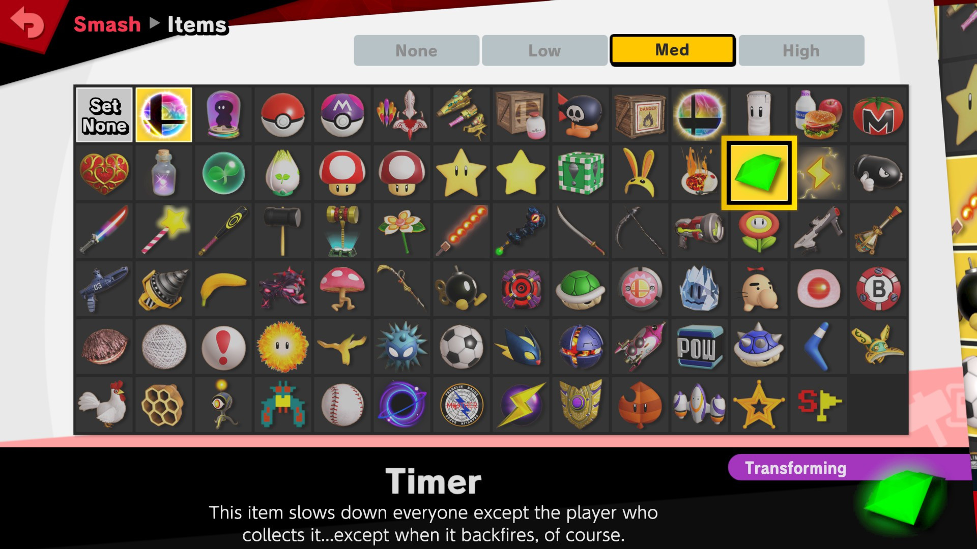 Chaos Emeralds over Timer Item Mod for Super Smash Bros. Ultimate ...