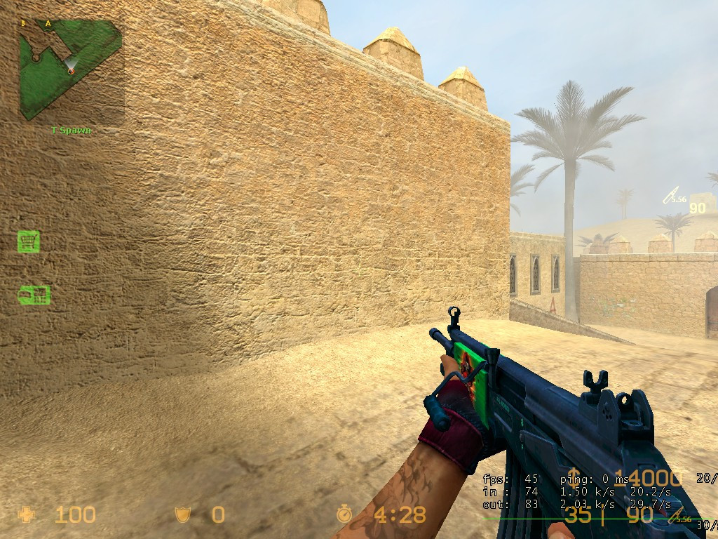 Stylish Blue-Green Galil Mod for Counter-Strike: Source | CS:S Mods