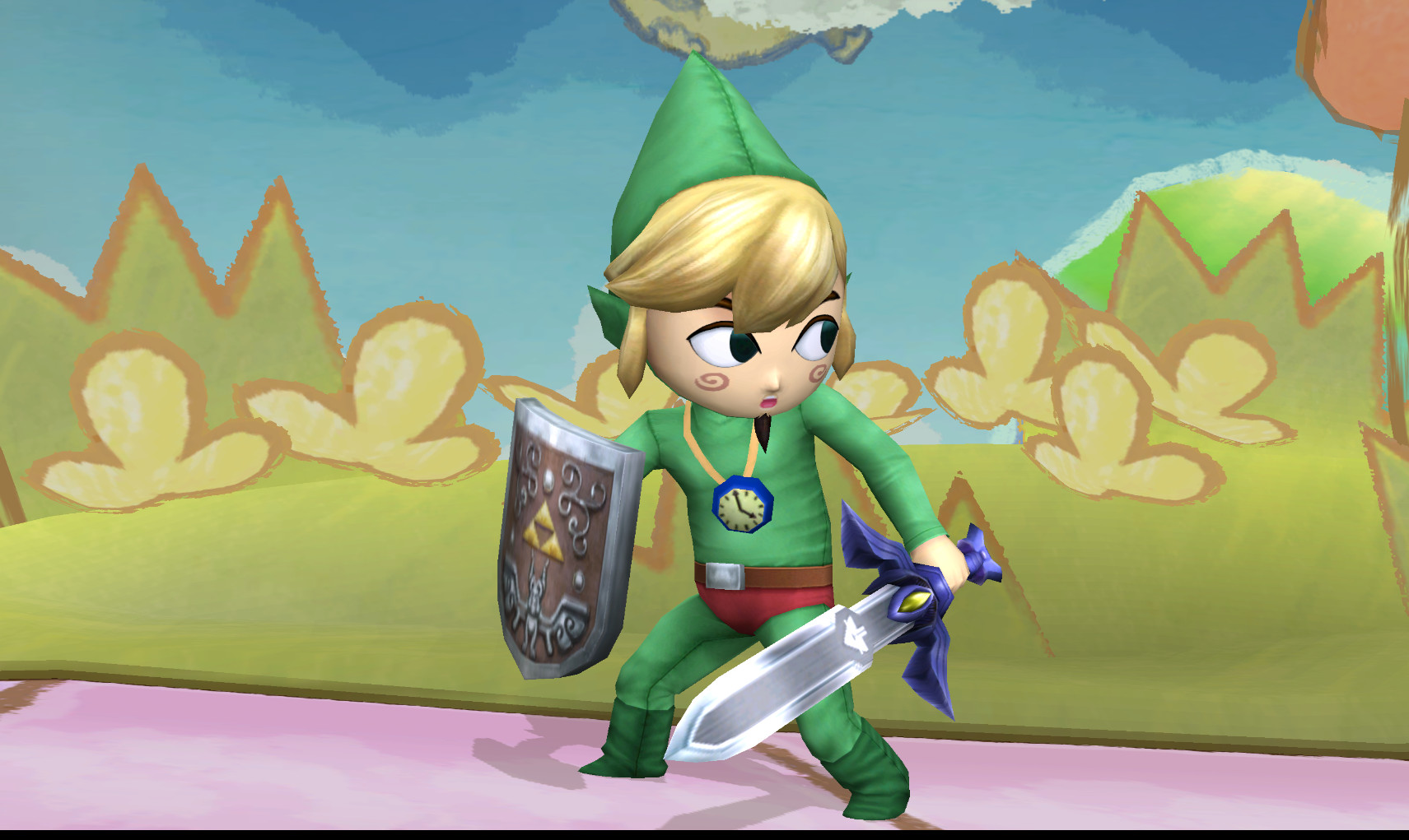 Tingle Tights Toon Link(Tri Force Heroes) Mod for Super Smash Bros ...