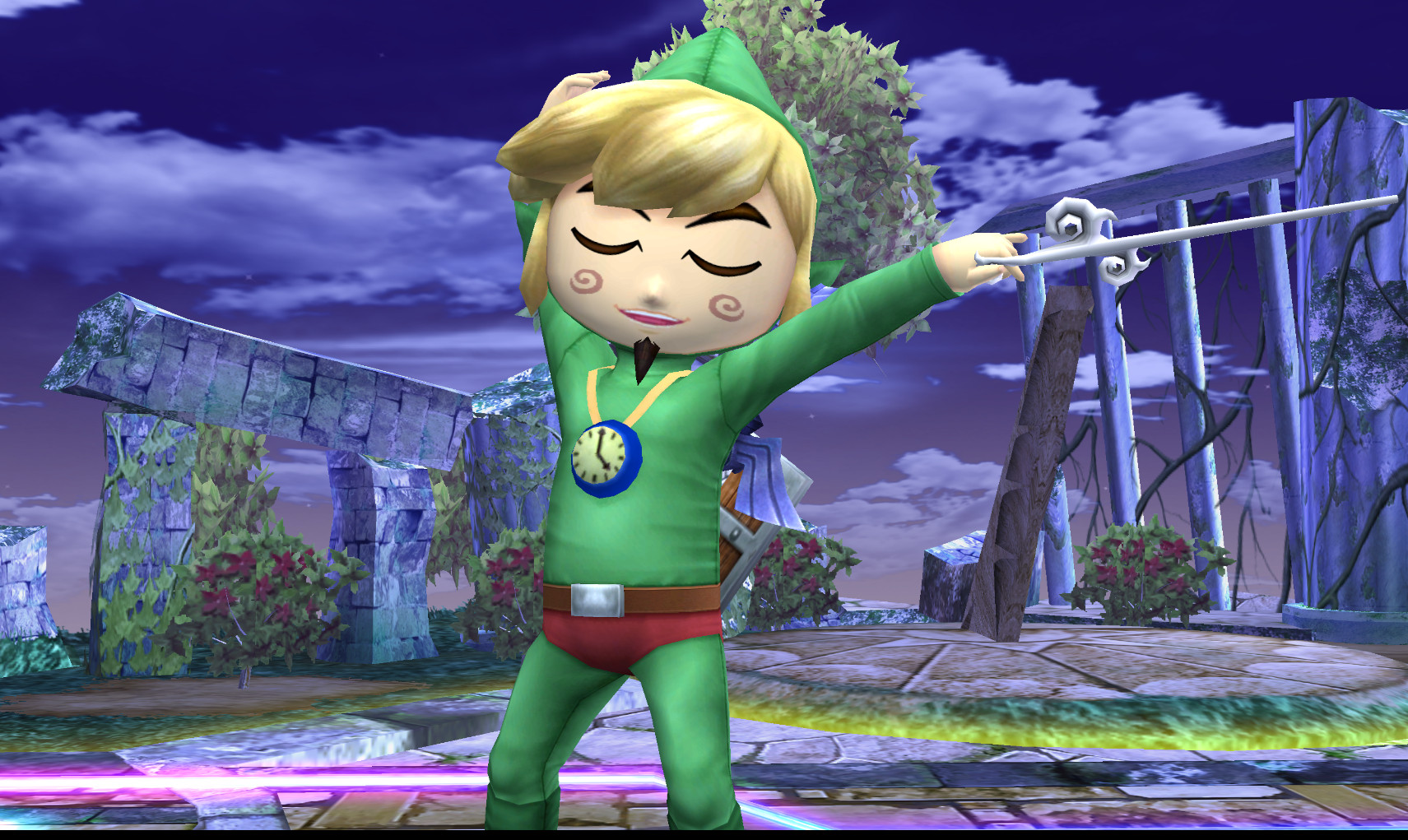 Tingle Tights Toon Link(Tri Force Heroes) Mod for Super Smash Bros ...