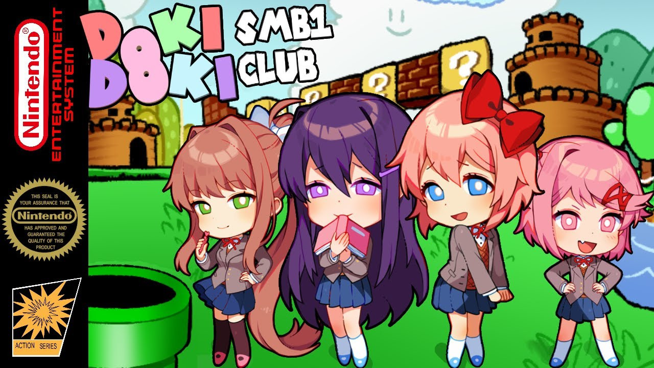 Doki Doki SMB1 Club Mod for Super Mario Bros | SMB1 Mods