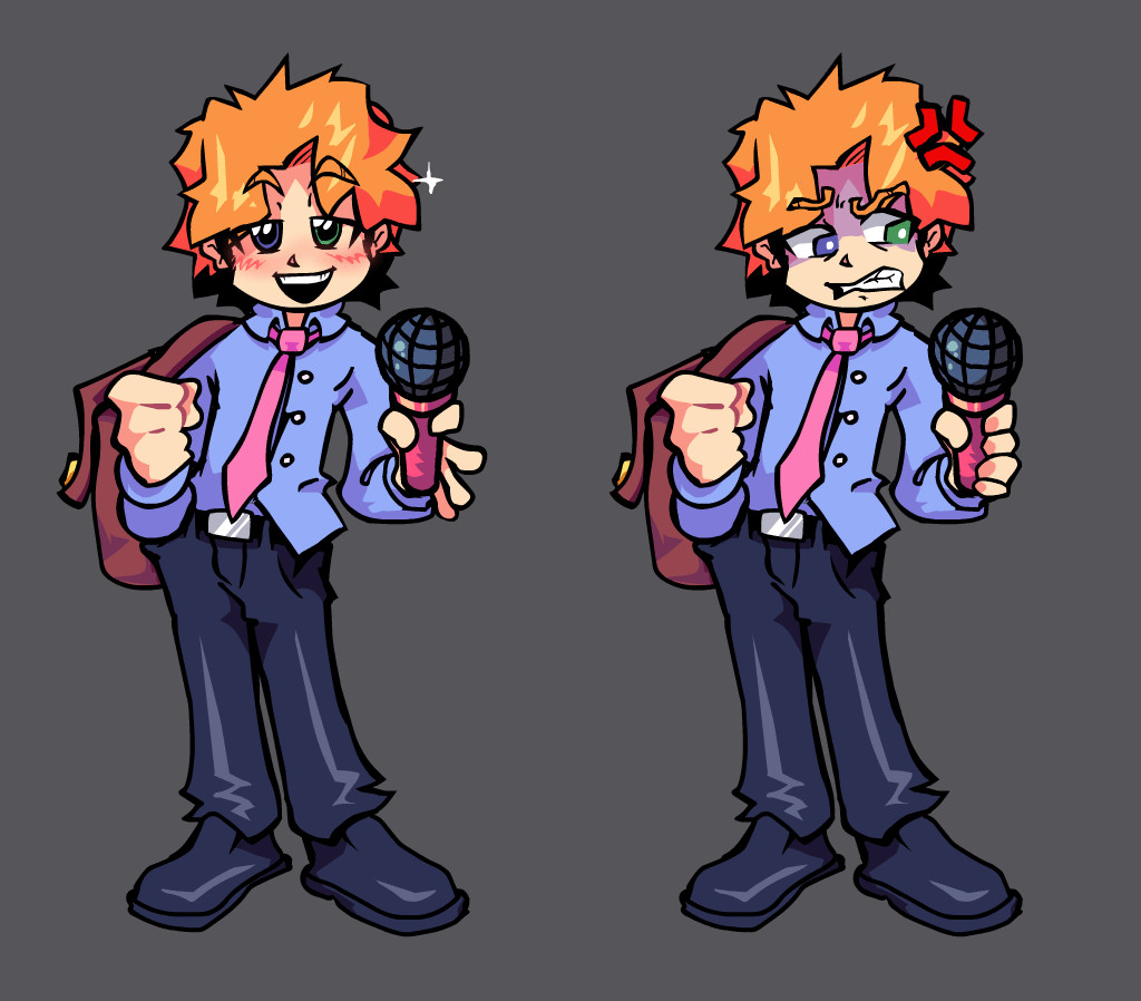 Senpai Reskin (in PA´s comic style) Mod for Friday Night Funkin' | FNF Mods