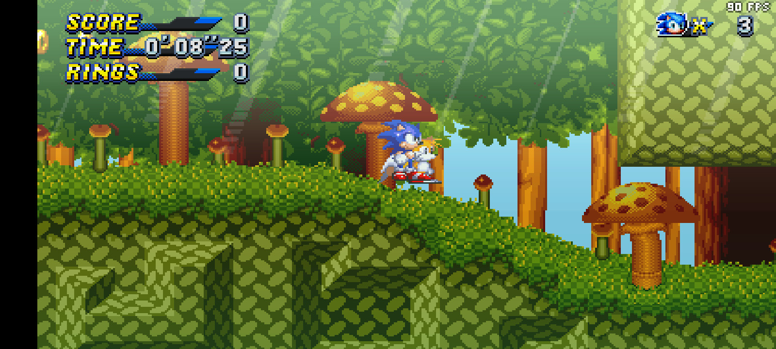 Mania Style Mushroom Hill Palette Mod for Sonic 3 A.I.R. | S3AIR Mods
