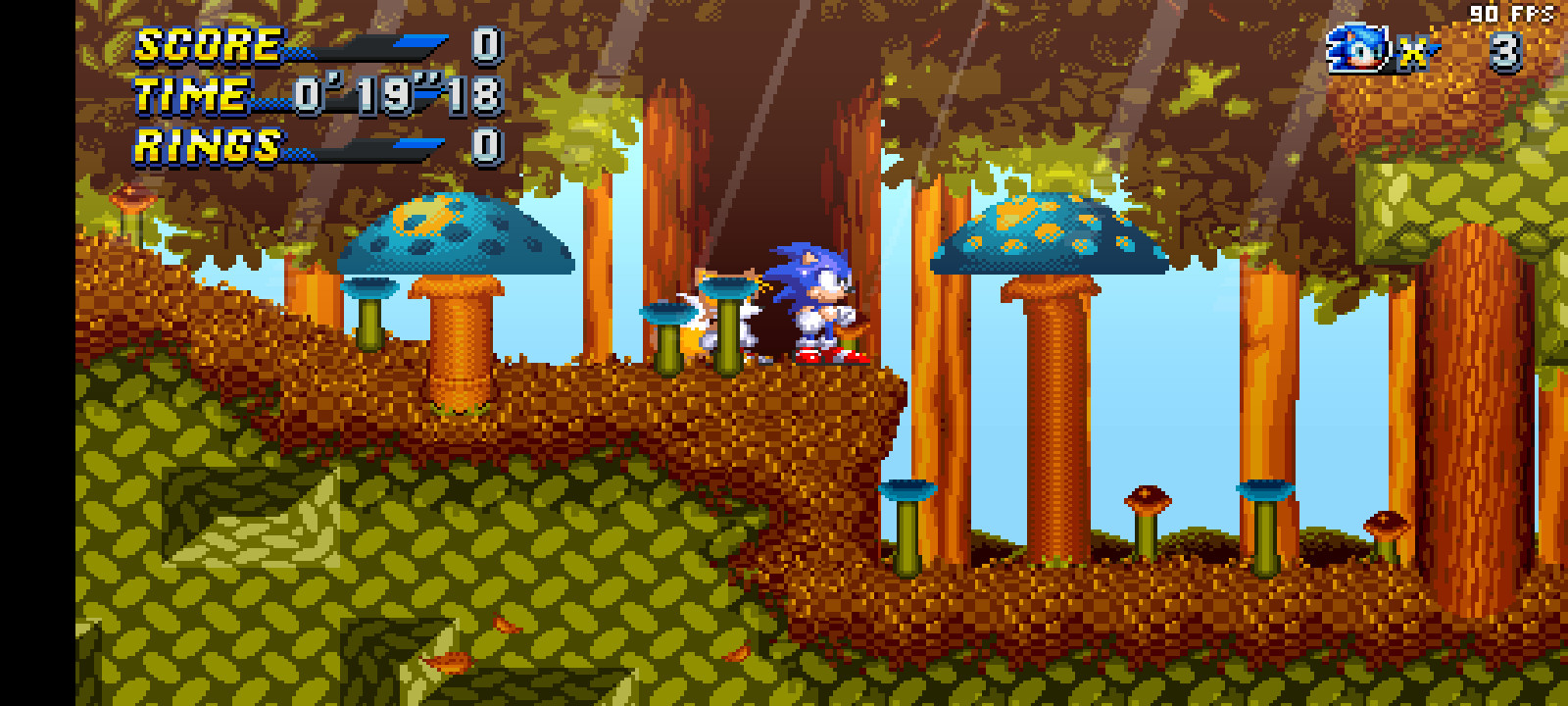 Mania Style Mushroom Hill Palette Mod for Sonic 3 A.I.R. | S3AIR Mods
