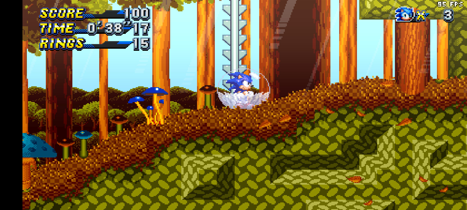 Mania Style Mushroom Hill Palette Mod for Sonic 3 A.I.R. | S3AIR Mods