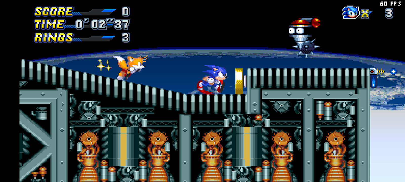 Dark Grey Death Egg Zone Palette Mod for Sonic 3 A.I.R. | S3AIR Mods