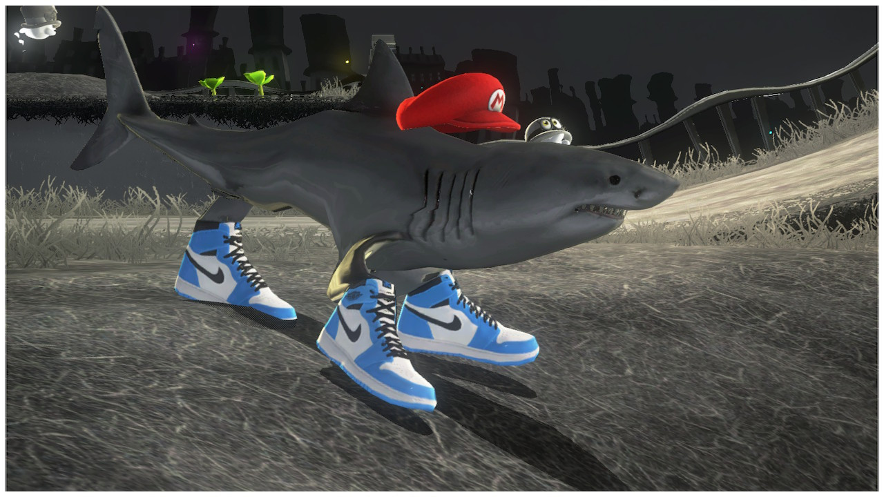 Tralalero Tralala over Mario Mod for Super Mario Odyssey | SMO Mods