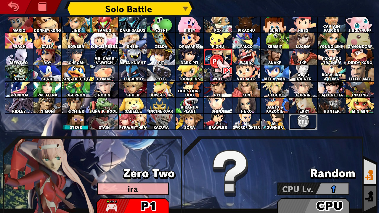 Zero Suit Zero Two Mod for Super Smash Bros. Ultimate | SSBU Mods