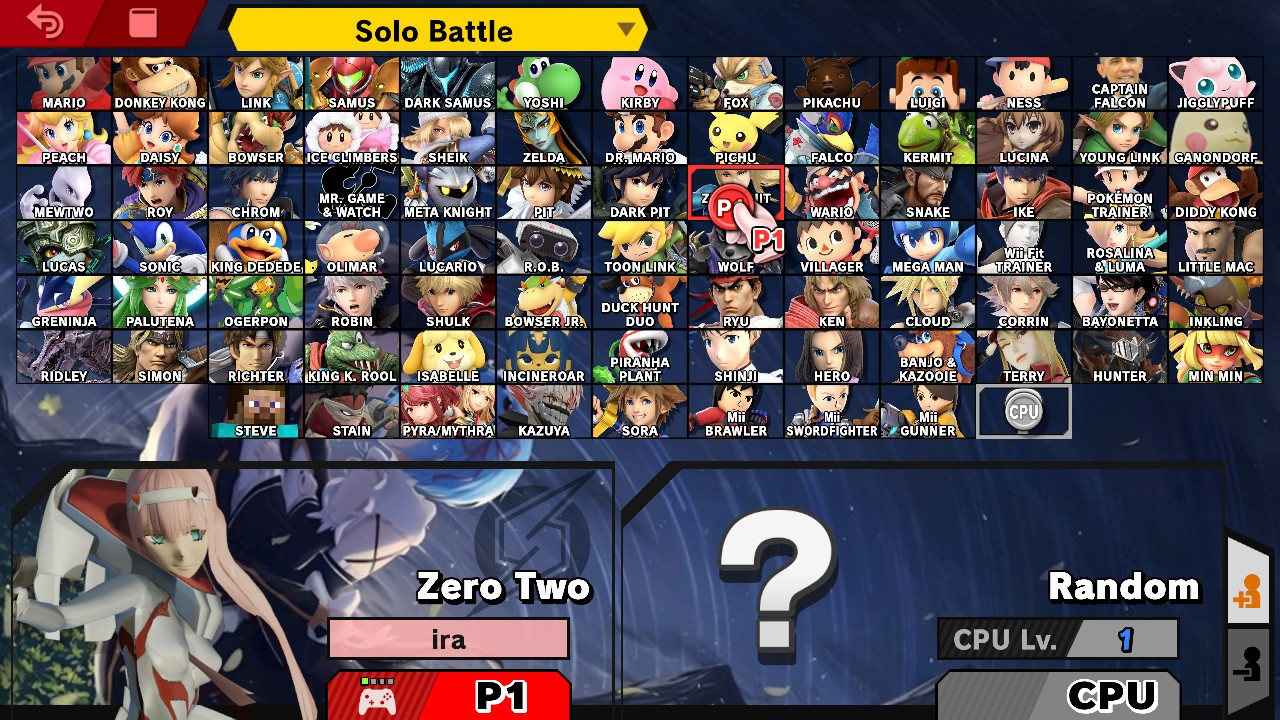 Zero Suit Zero Two Mod for Super Smash Bros. Ultimate | SSBU Mods
