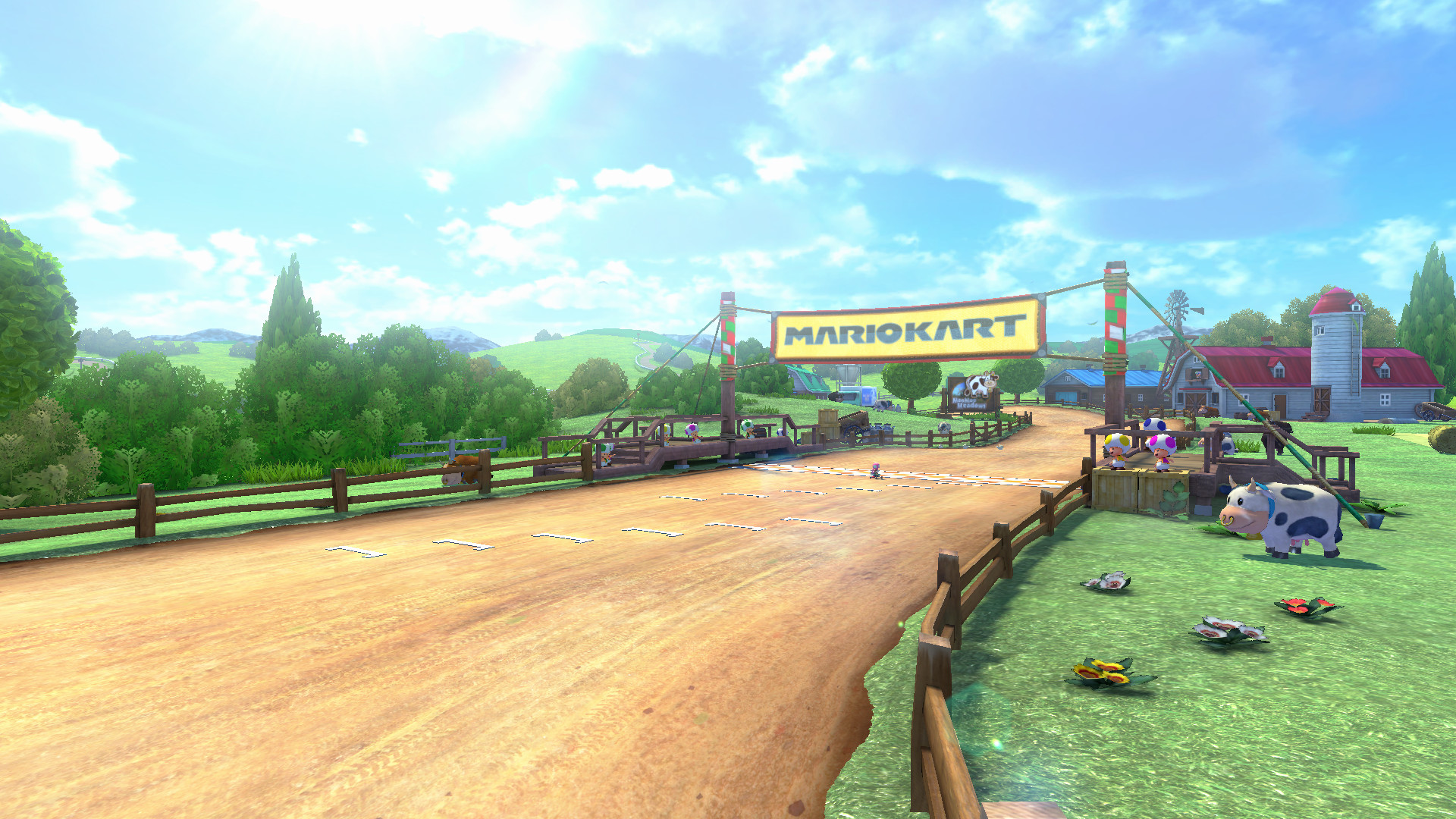 Noon Noon Meadows!! (Daytime Moo Moo Meadows) Mod for Mario Kart 8 ...