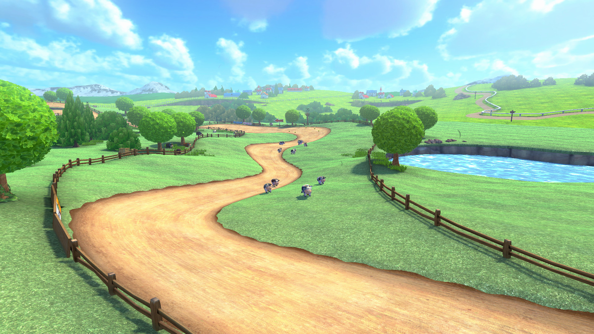 Noon Noon Meadows!! (Daytime Moo Moo Meadows) Mod for Mario Kart 8 ...