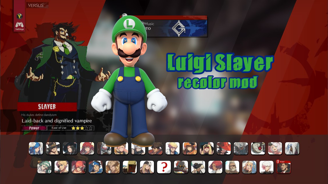 Luigi Slayer Mod for GUILTY GEAR -STRIVE- | GGST Mods