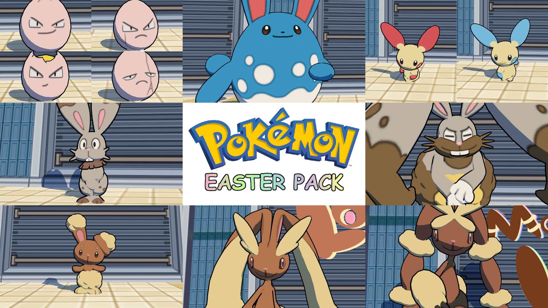 Pokémon Easter Pack Mod for Bomb Rush Cyberfunk | BRC Mods