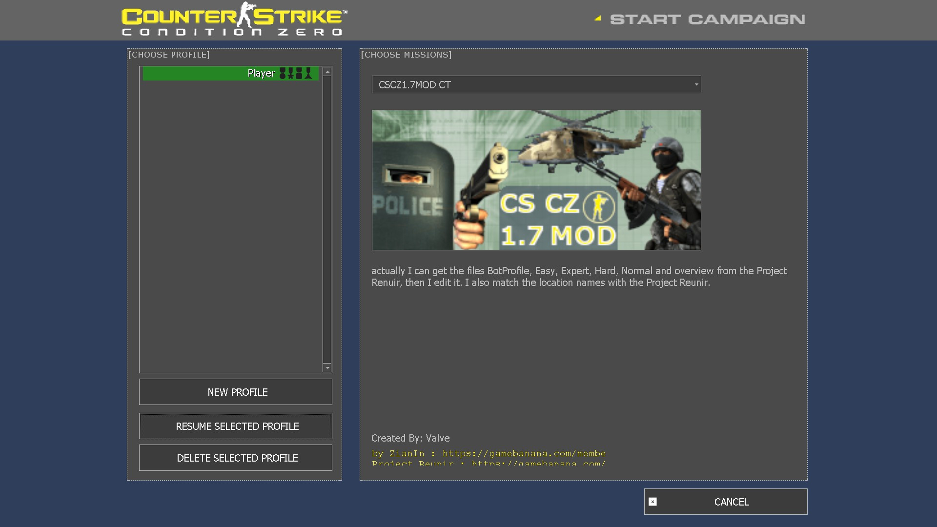 Counter-Strike: Condition Zero 1.7 MOD (port) Mod for Counter-Strike ...
