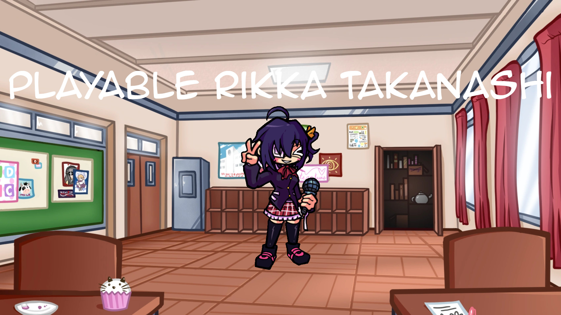 Playable Rikka Takanashi Mod for Friday Night Funkin' | FNF Mods