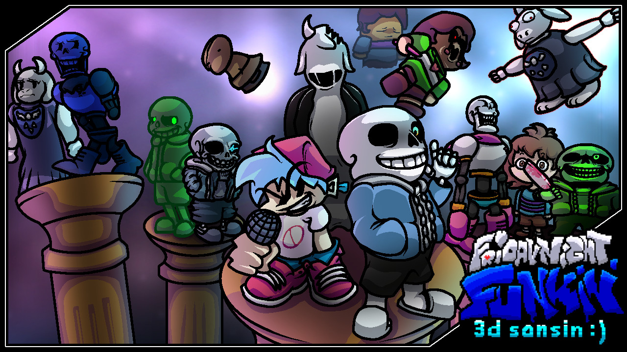 friday night funkin' 3d sansin' :) Mod for Friday Night Funkin' | FNF Mods