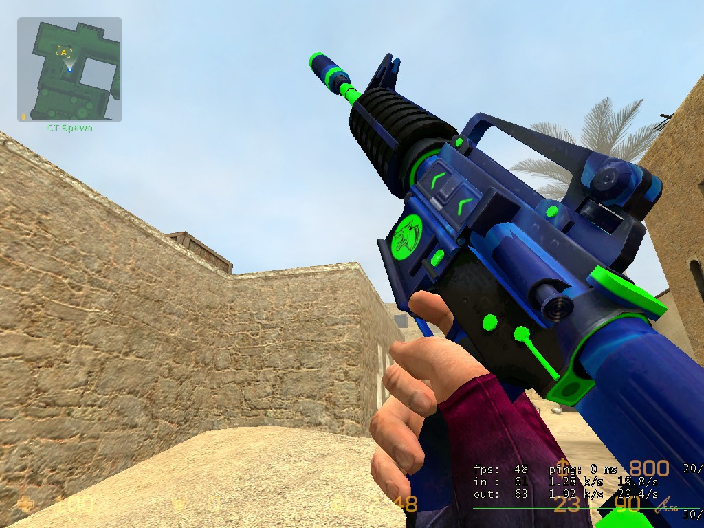 Neon_like M4A1 (glow in dark) Mod for Counter-Strike: Source | CS:S Mods