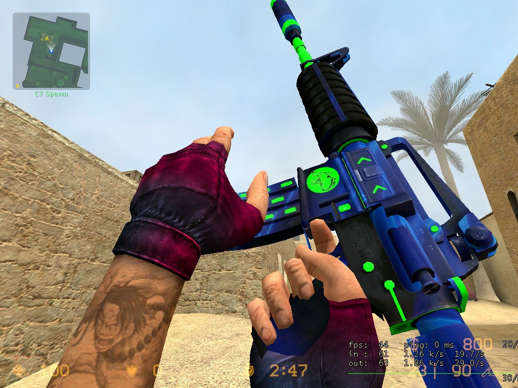 Neon_like M4A1 (glow in dark) Mod for Counter-Strike: Source | CS:S Mods