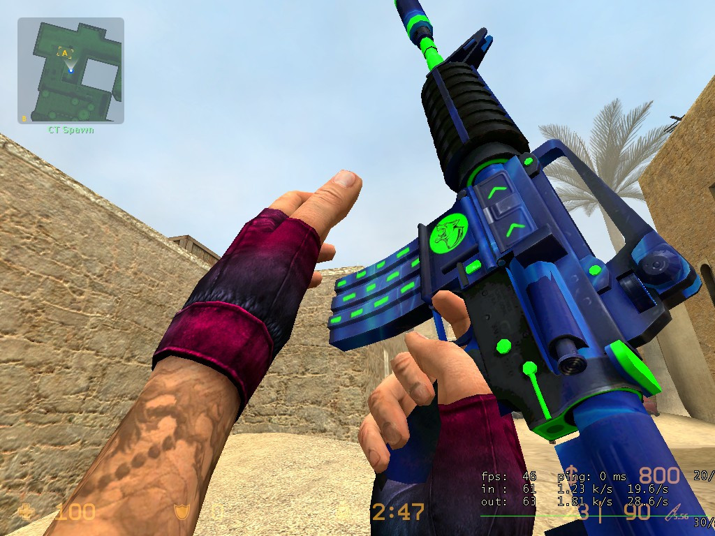 Neon_like M4A1 (glow in dark) Mod for Counter-Strike: Source | CS:S Mods