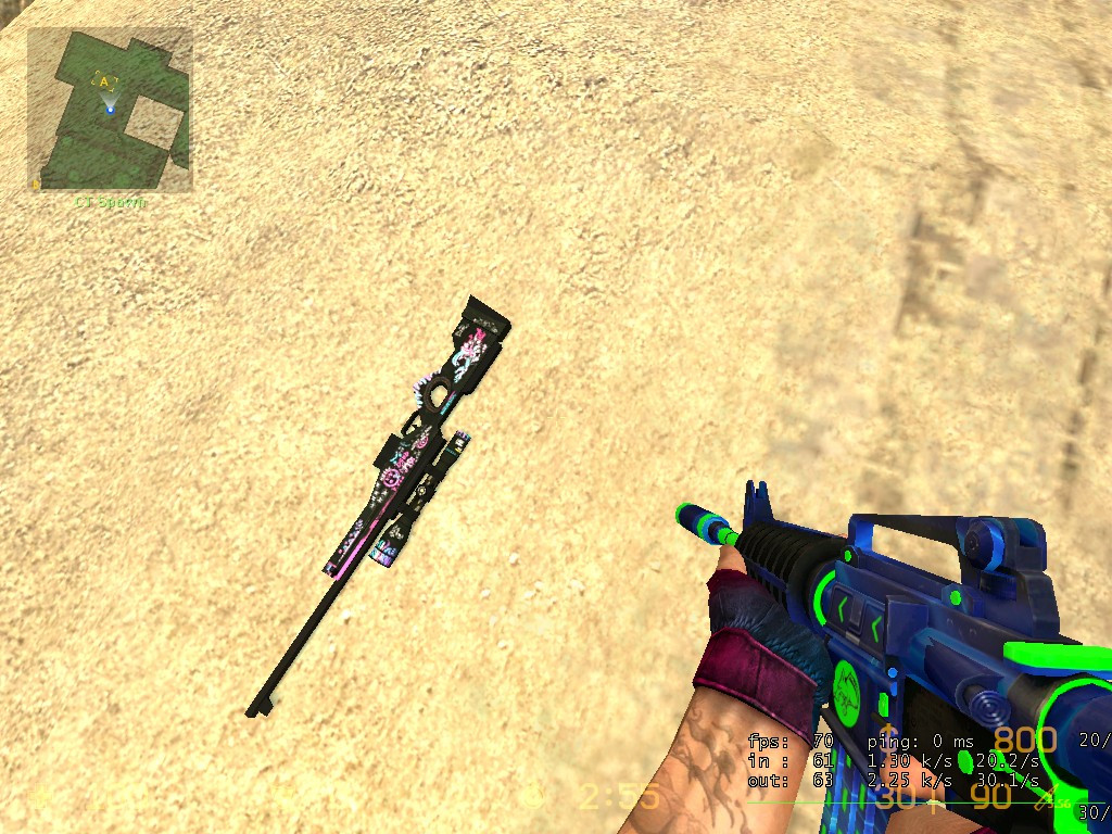 Neon_like M4A1 (glow in dark) Mod for Counter-Strike: Source | CS:S Mods